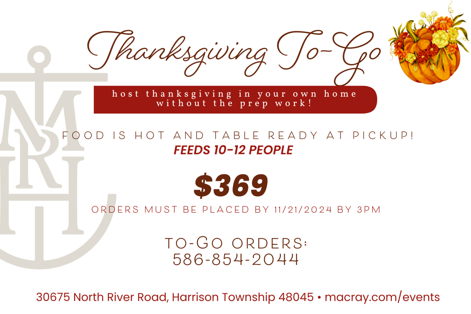 Macray Harbor Events – Macray Harbor